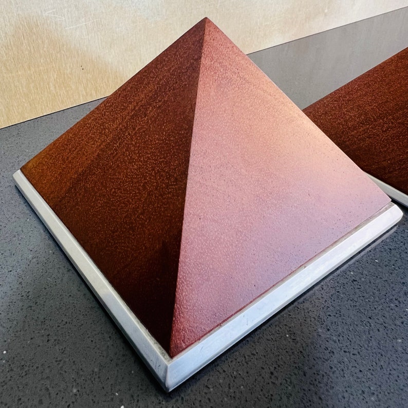 Wooden Egyptian Pyramids With Aluminum Base, Wood Home Decor, Unique ...