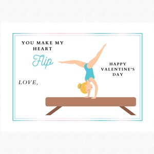 You Make Me Flip Valentine Kids Valentine Printable Watercolor ...