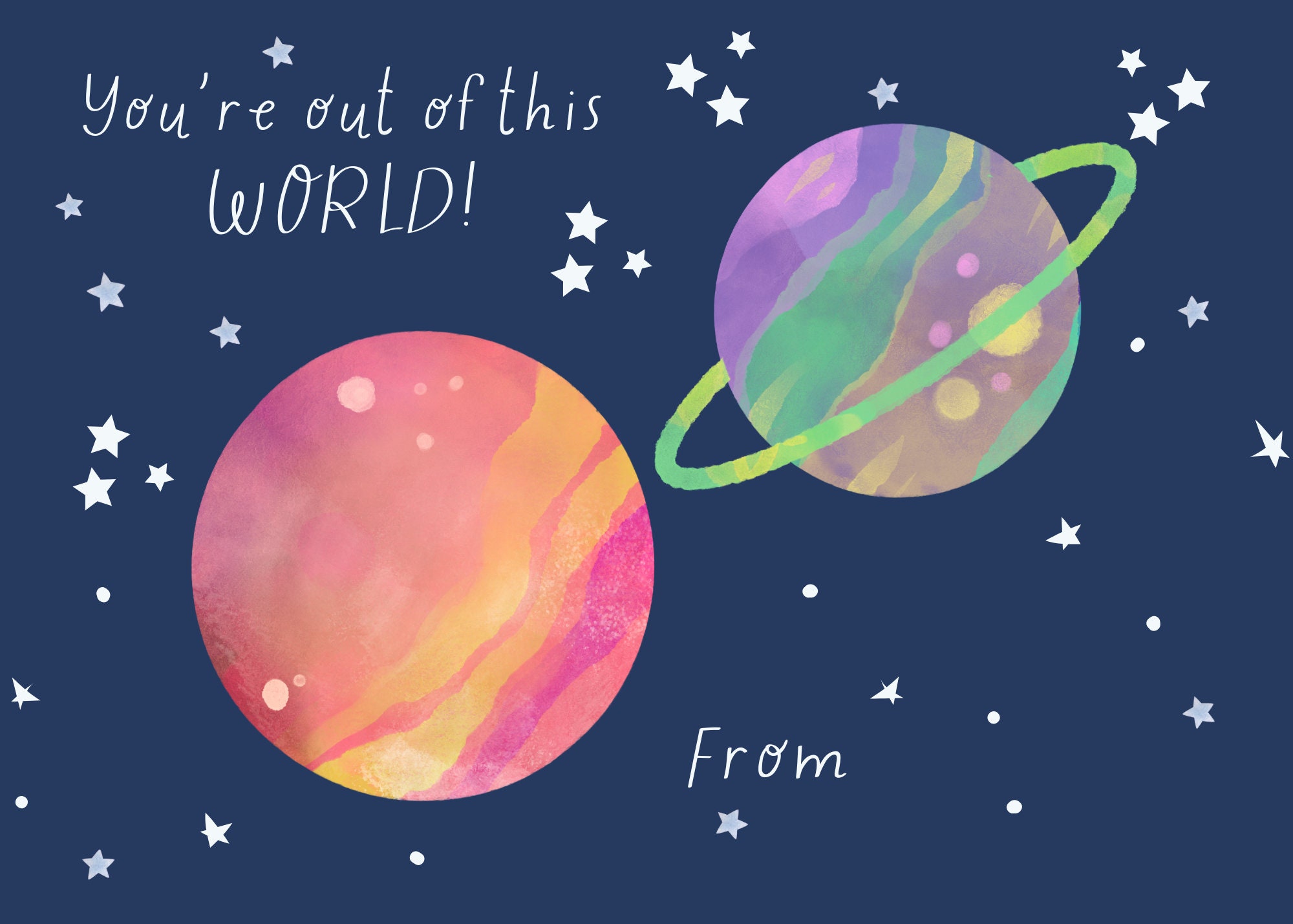 Printable Valentines Day Card for Kids, Outer Space Valentine Tags ...