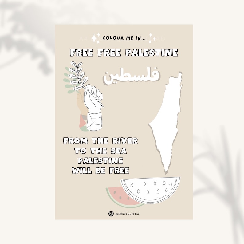 Palestine for Kids X5 A4 Printables, PDF Instant Digital Download ...