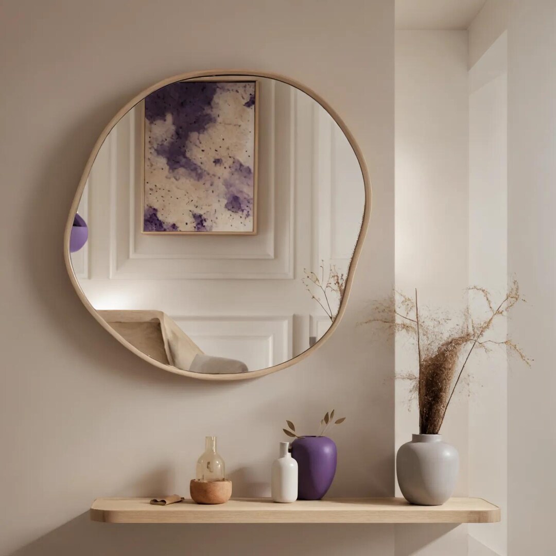 Asymmetrical Blob Wall Mirror: Modern Organic Home Decor - Etsy