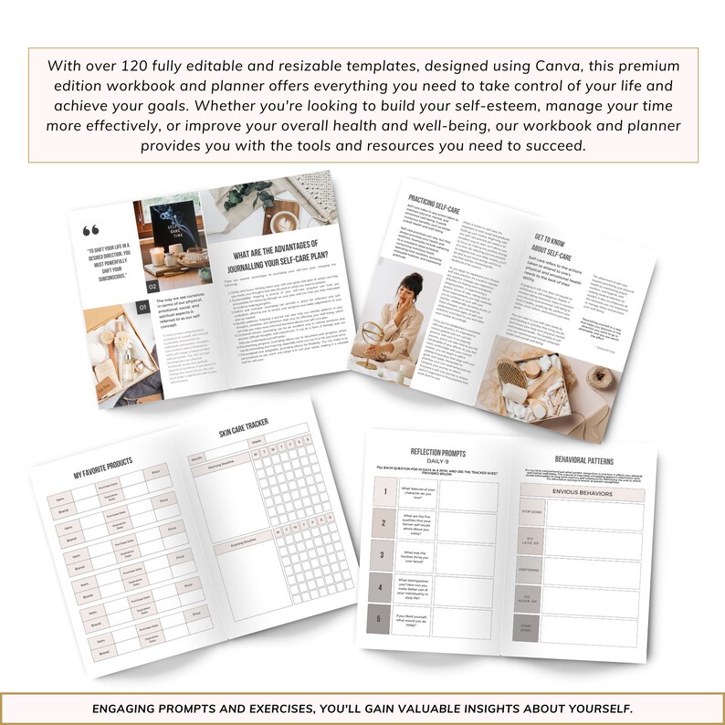 Self-concept Workbook, Self Love & Care Journal, and Daily Mindfulness ...
