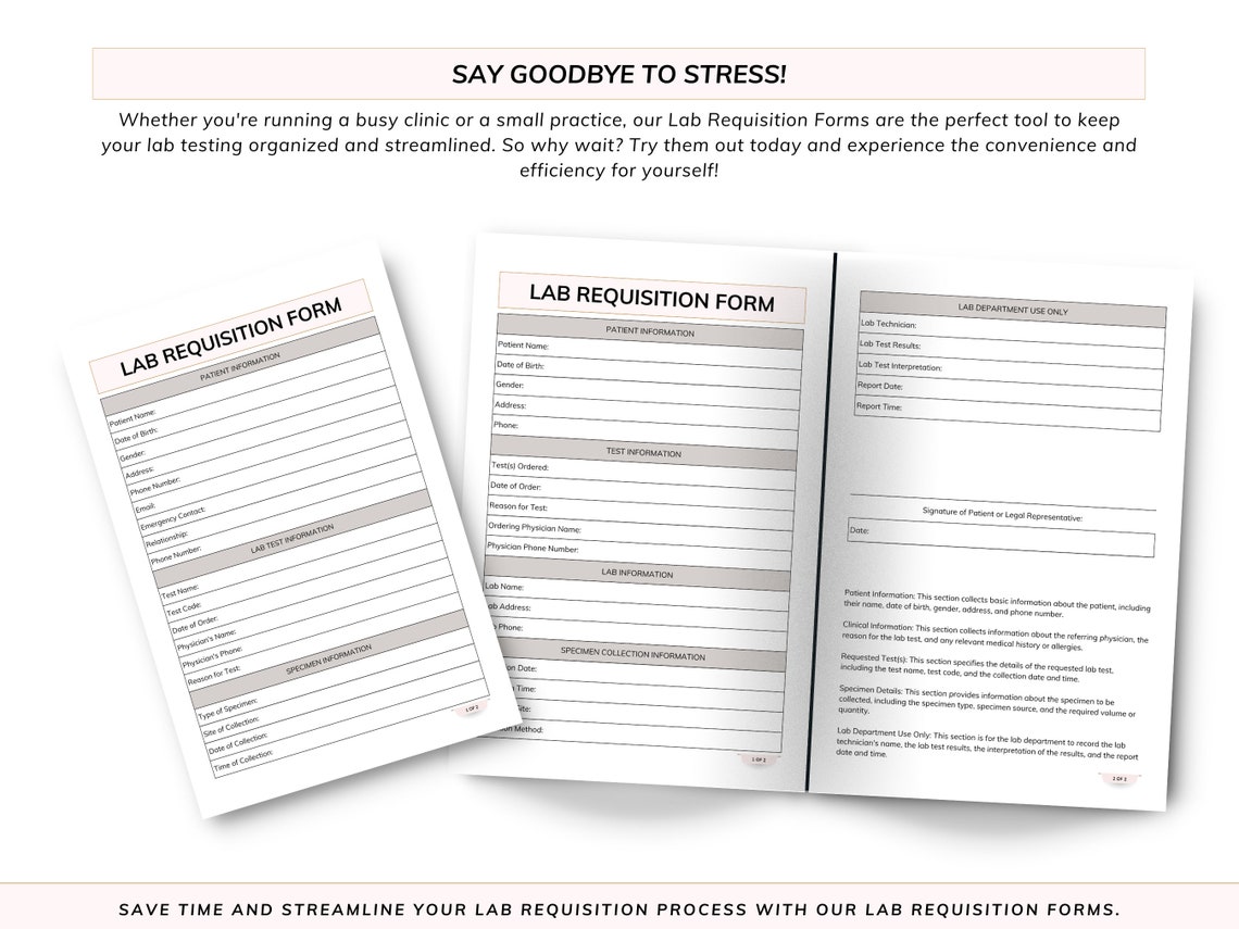 Lab Requisition Forms - 7 Editable Canva Templates and Printable PDF ...