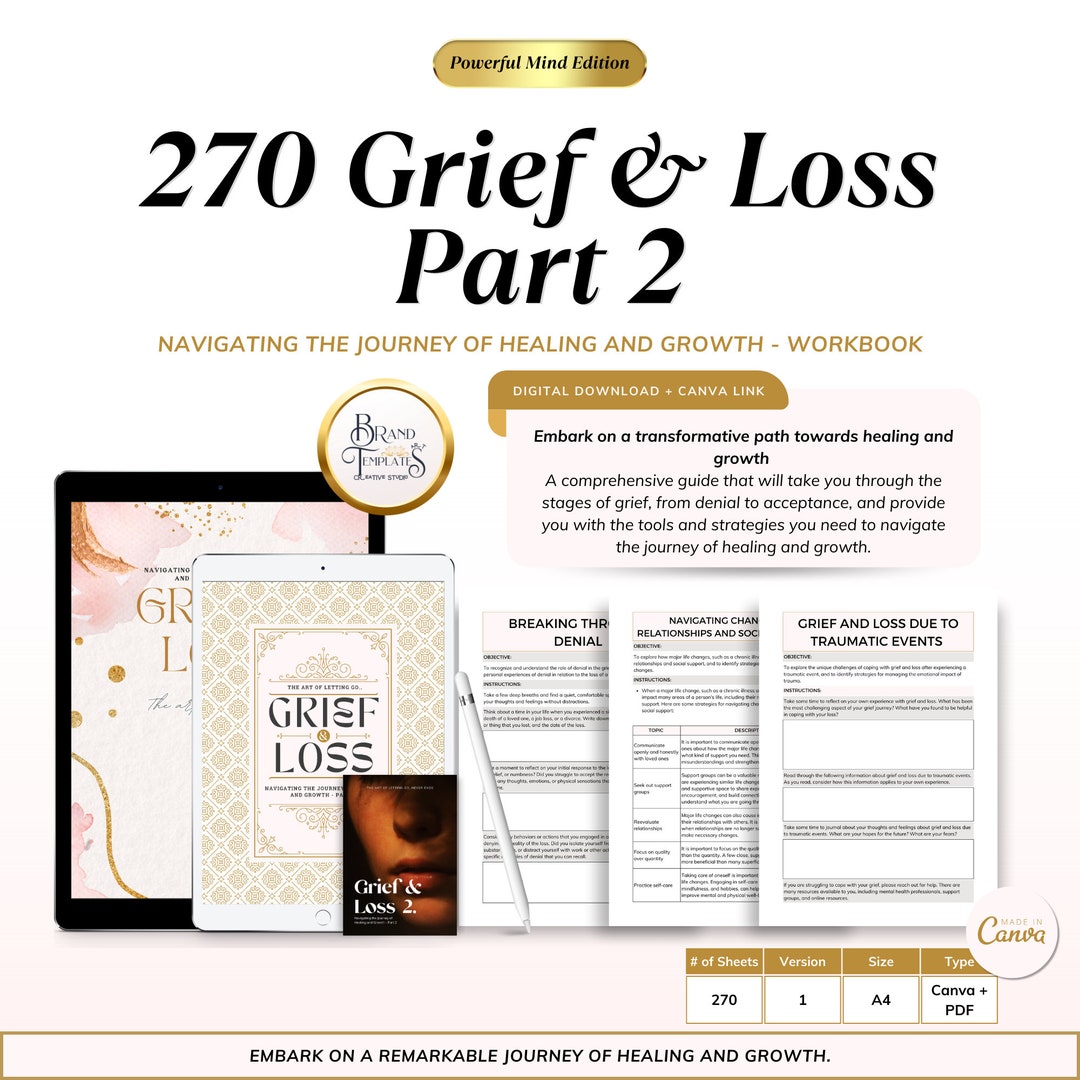 Grief Recovery Workbook : Embracing Healing and Growth, Navigating the ...