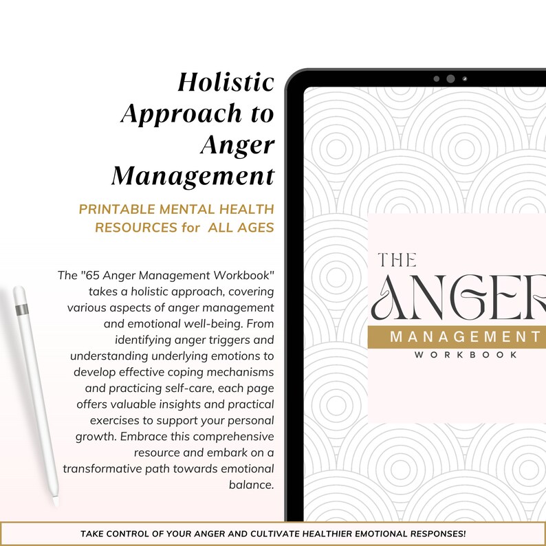 65-page Anger Management Workbook, Stress Relief, Self-care (PDF ...