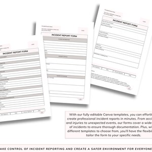 Incident Report Forms - 7 Editable Canva Templates - Etsy