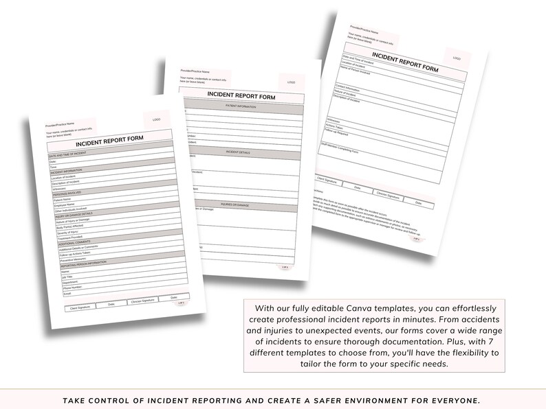 Incident Report Forms - 7 Editable Canva Templates - Etsy