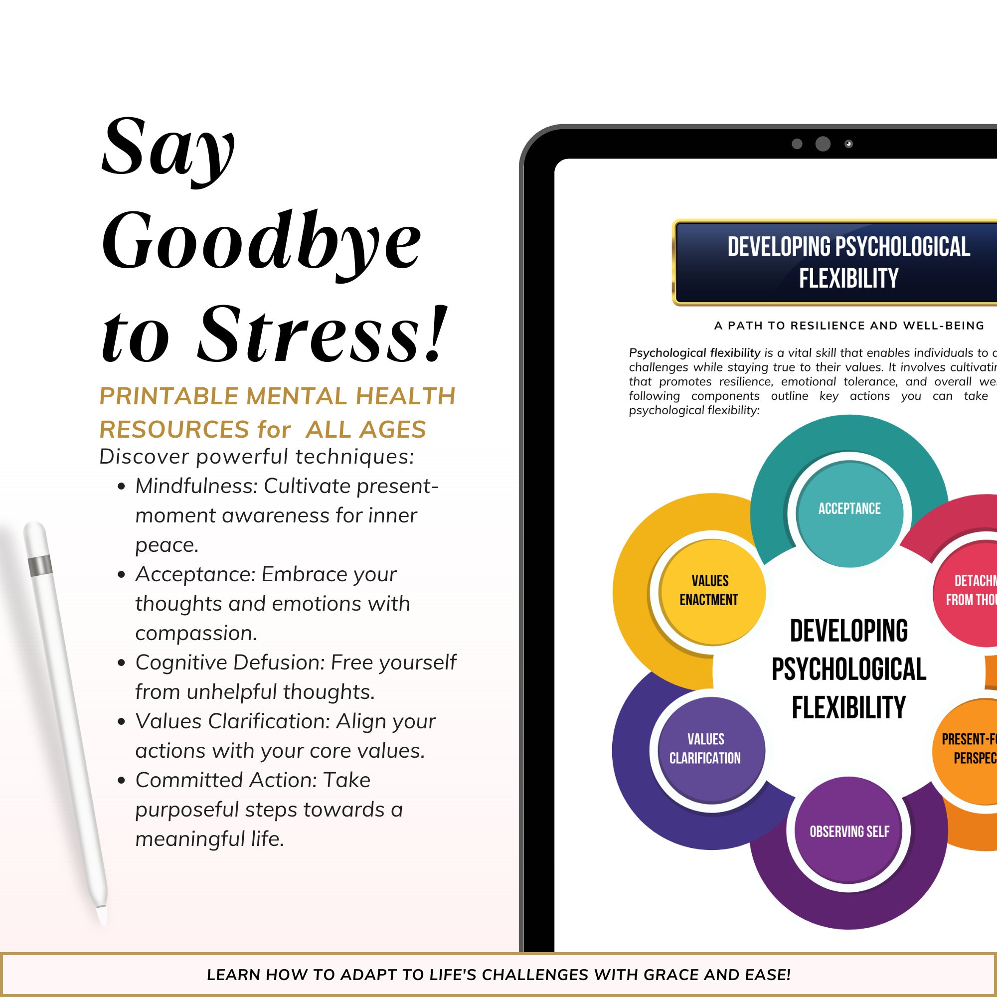 Developing Psychological Flexibility ACT Skill Worksheet: A Path to ...