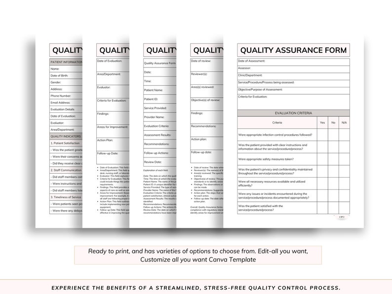 6 Quality Assurance Forms Templates - Track and Manage Your Process ...