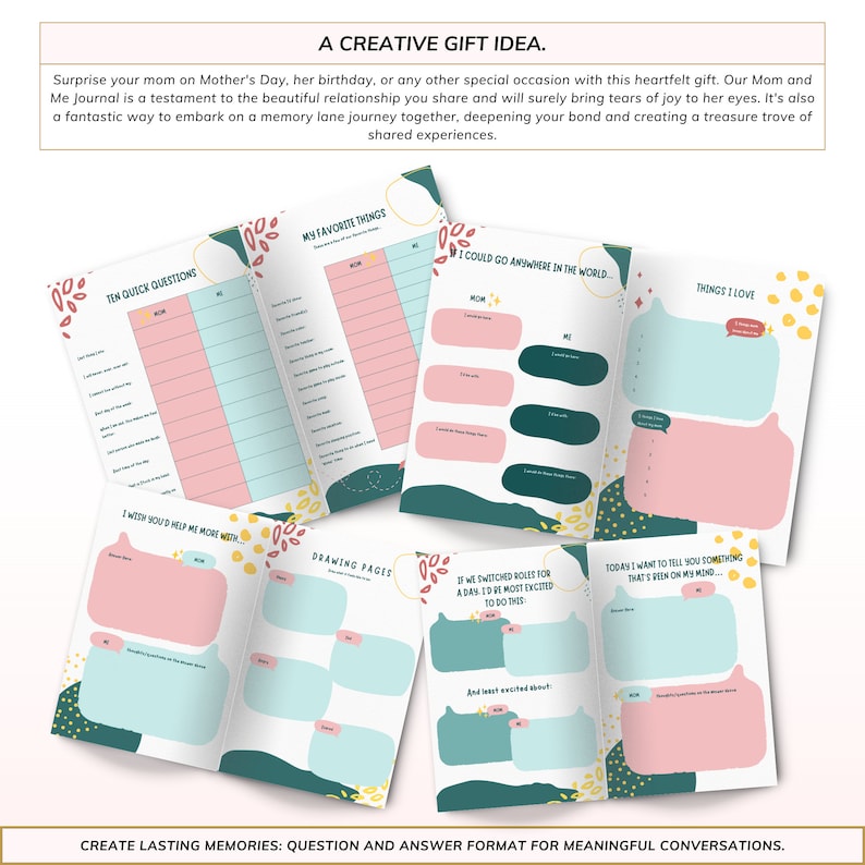 Mom and Me Journal - Mother Daughter Diary, A Heartfelt Gift for ...