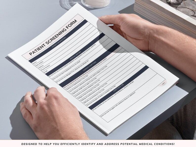 Patient Screening Forms 6 Editable Canva Templates and - Etsy
