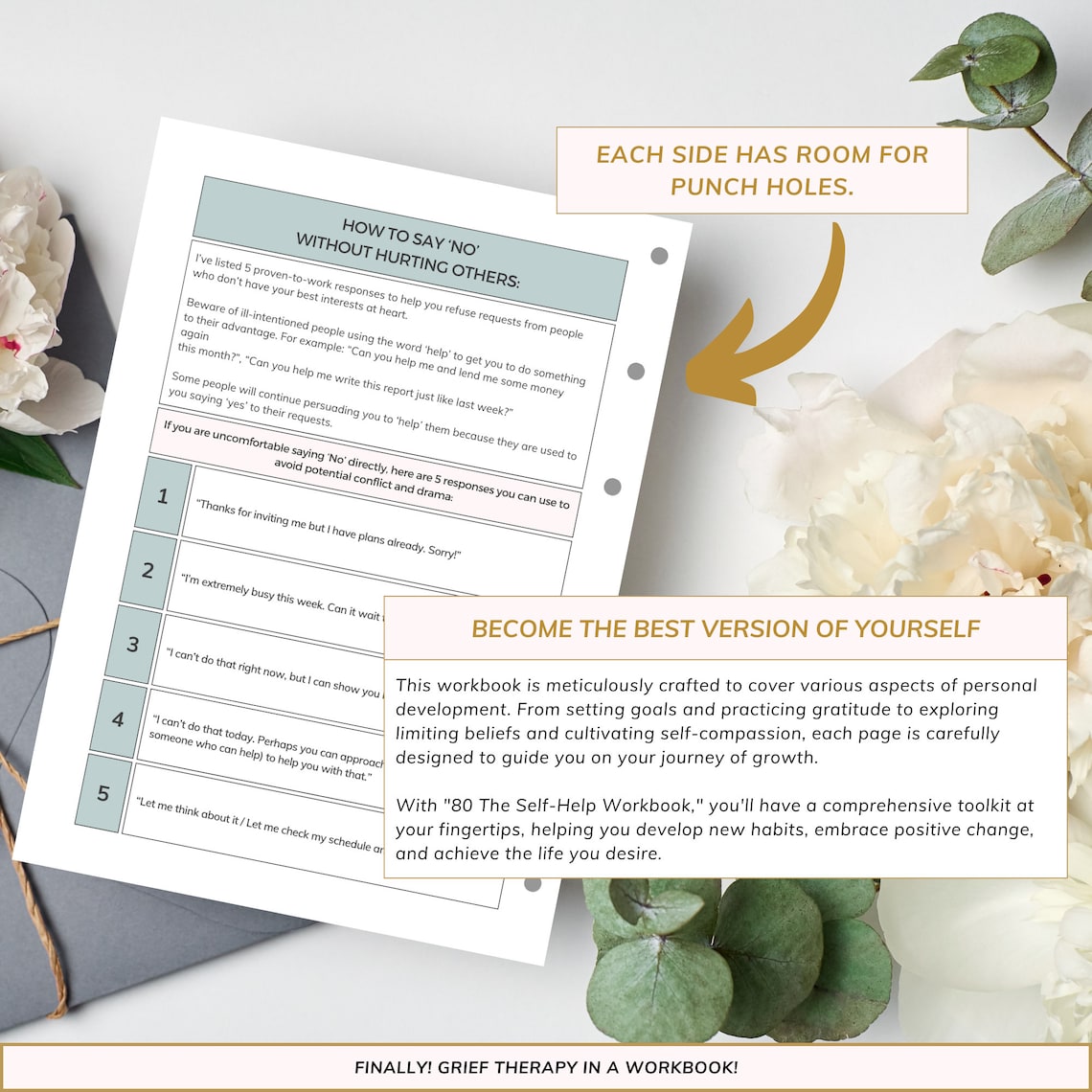 Self Help Workbook Canva Template, Mental Health Journal, Self Care ...