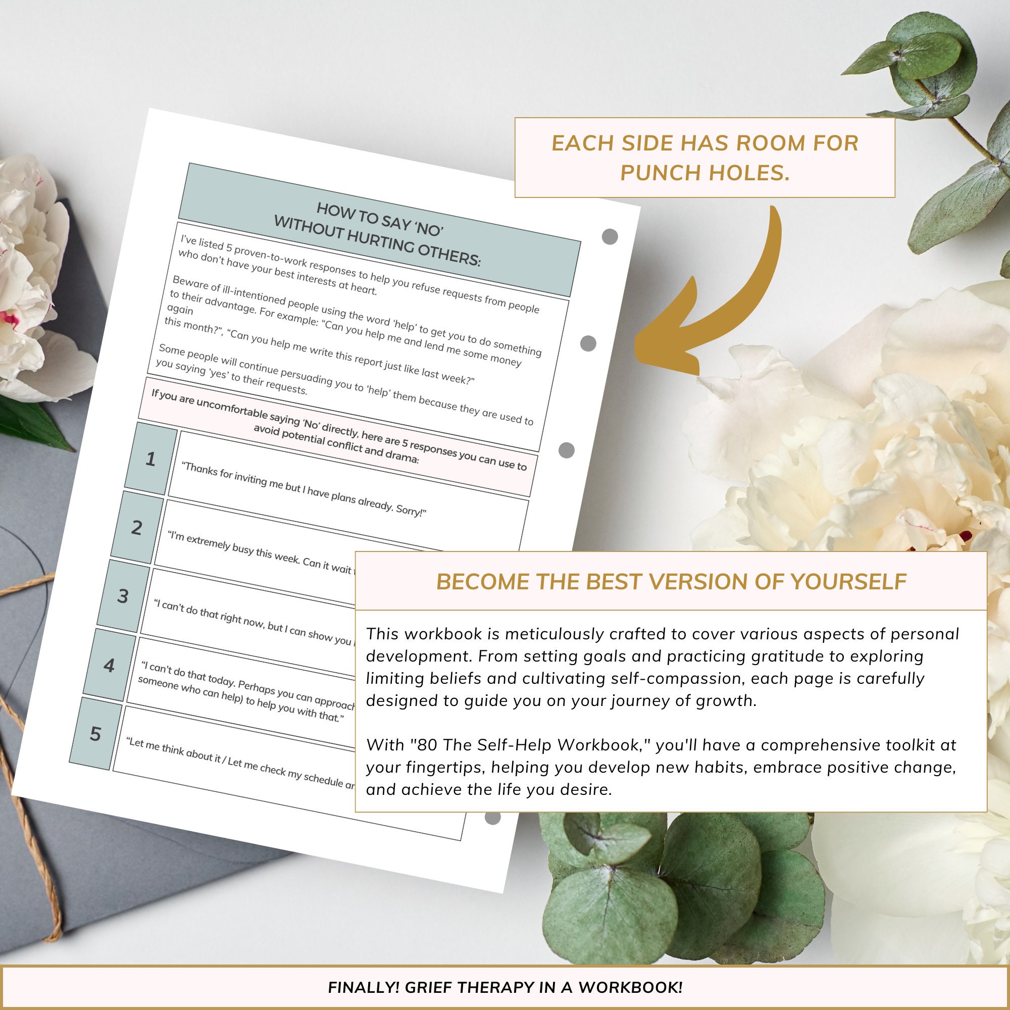 The Self-help Workbook: 80-page Workbook for Personal Growth, Self ...