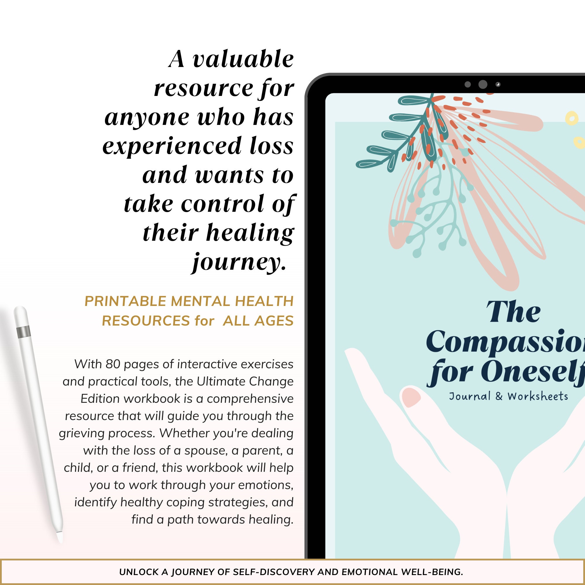 Self-compassion Journal & Worksheets Transformative Tool for Self ...