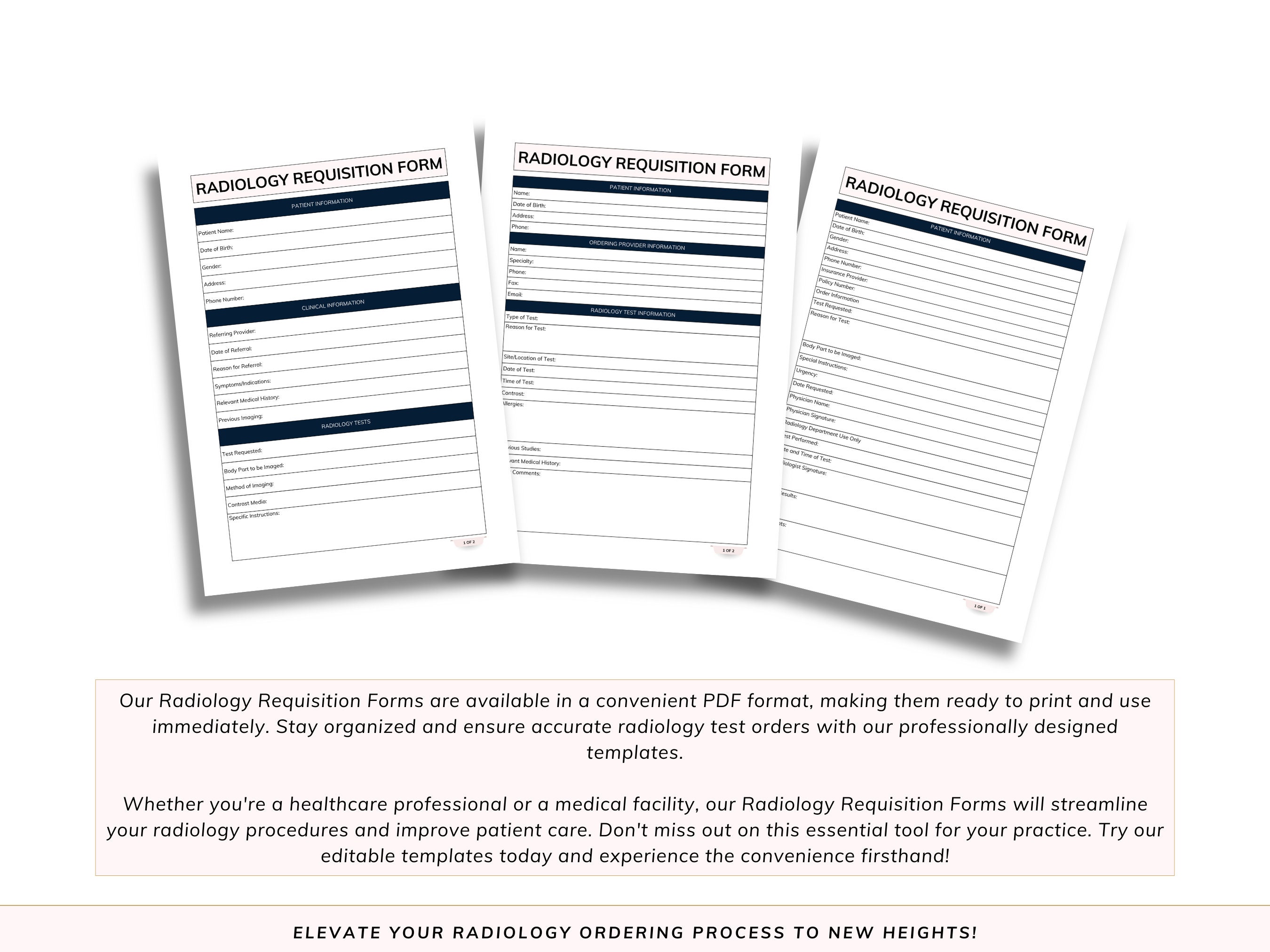 Radiology Requisition Forms 7 Editable Canva Templates and Printable ...