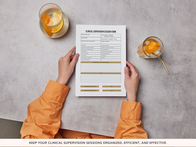 Clinical Supervision Session Forms and Hours Log - Editable Canva ...
