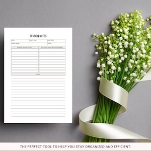 Social Worker Session Notes Notebook - Editable Template and Printable ...