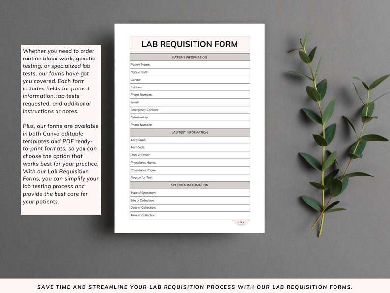 Lab Requisition Forms - 7 Editable Canva Templates and Printable PDF ...