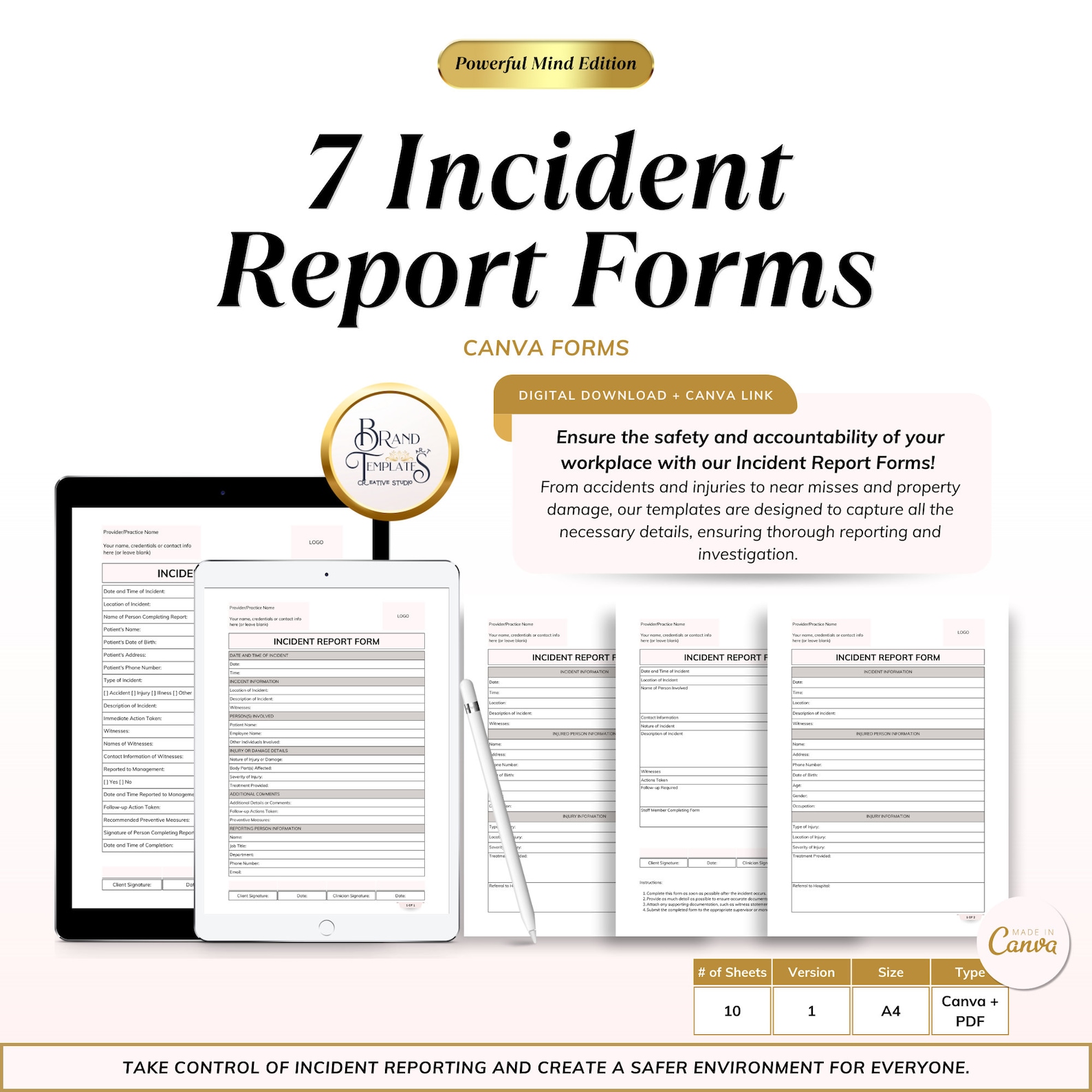 Incident Report Forms - 7 Editable Canva Templates - Etsy
