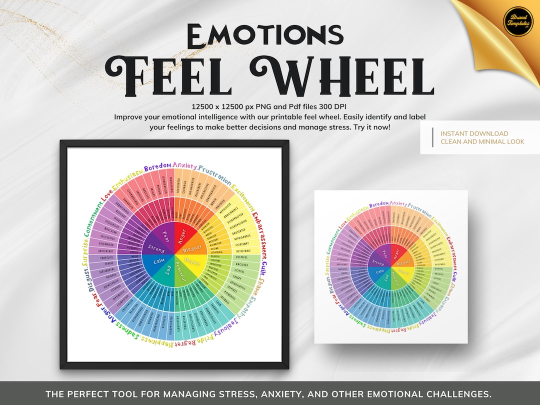 Printable Feel Wheel: Your Essential Tool for Emotional - Etsy