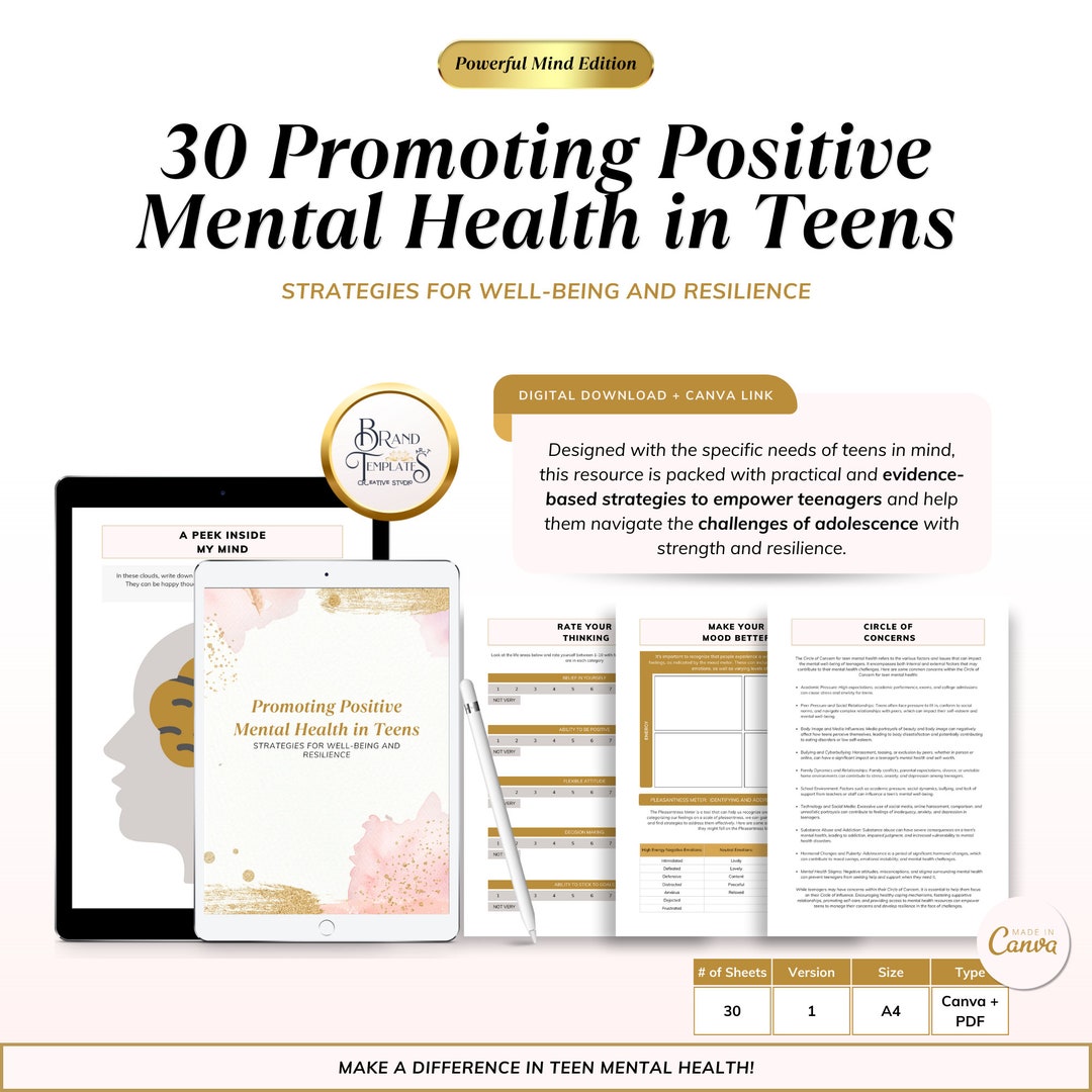 Teen Mental Health Workbook - Build Resilience, Self-esteem & Emotional ...