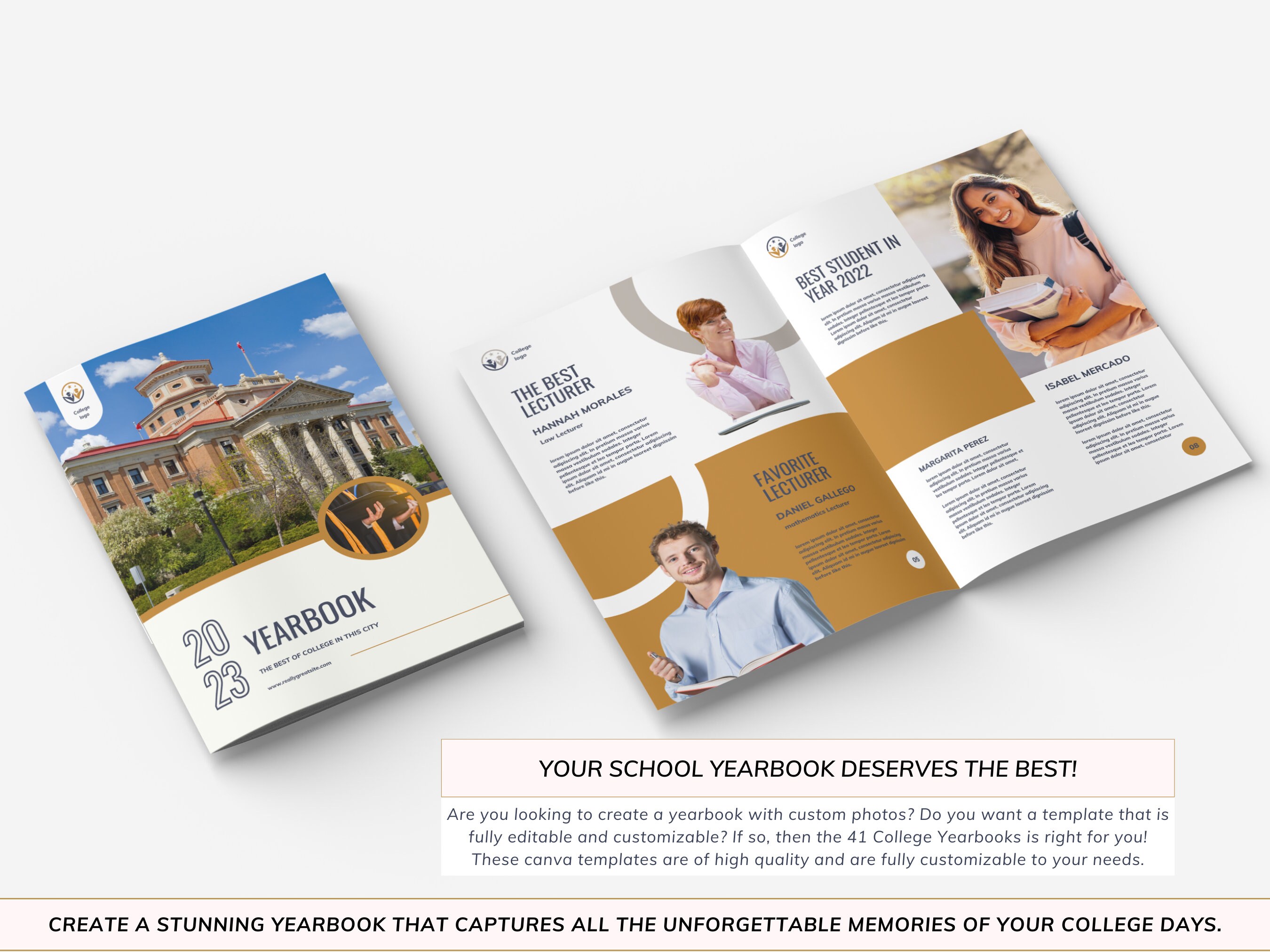 41 College Yearbook Templates: Graduation, Class Book, Fully Editable ...
