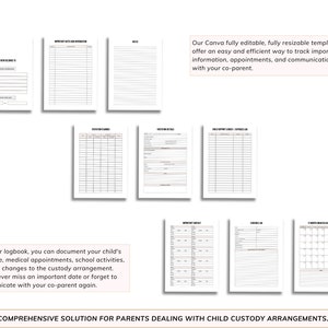 Child Custody Journal: Visitation & Expense Log (printable PDF) - Etsy