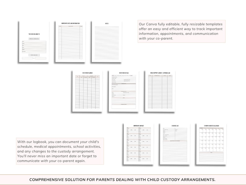 Child Custody Journal: the Essential Log Book for Keeping Accurate ...