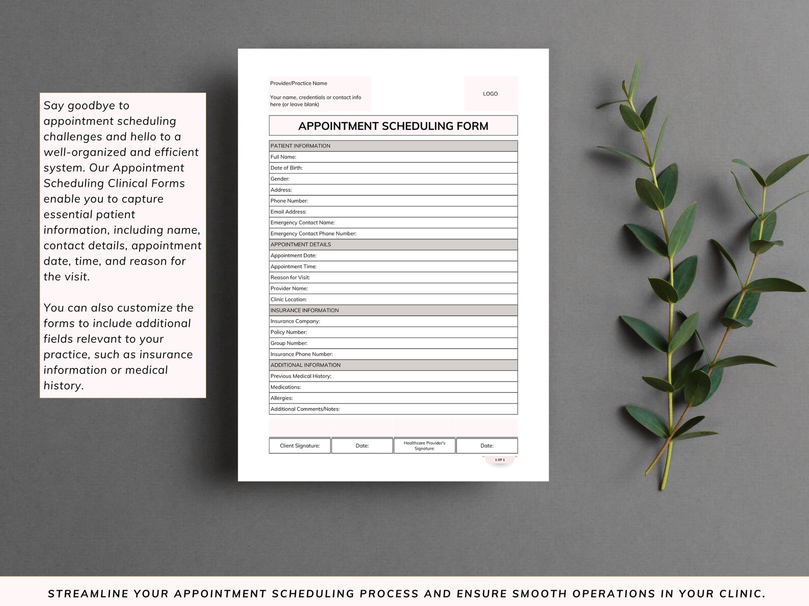 4 Printable Appointment Scheduling Forms, Editable Canva Template - Etsy
