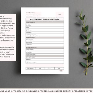 4 Printable Appointment Scheduling Forms, Editable Canva Template - Etsy