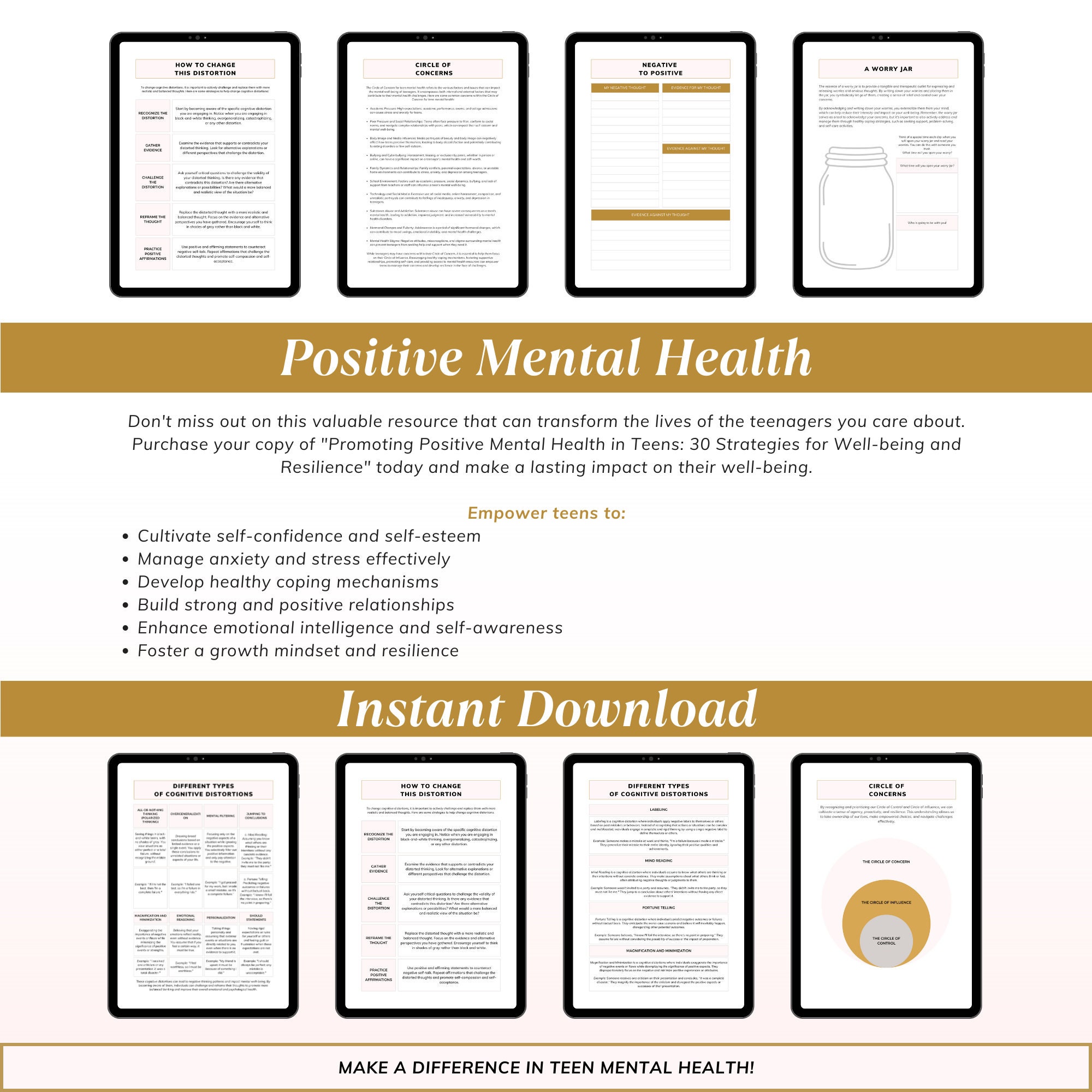 Teen Mental Health Workbook - Build Resilience, Self-esteem & Emotional ...
