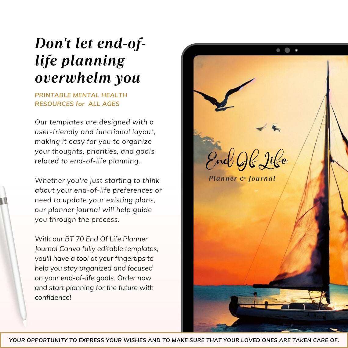 End-of-life Planning Workbook: Canva Editable Template, Checklist and ...