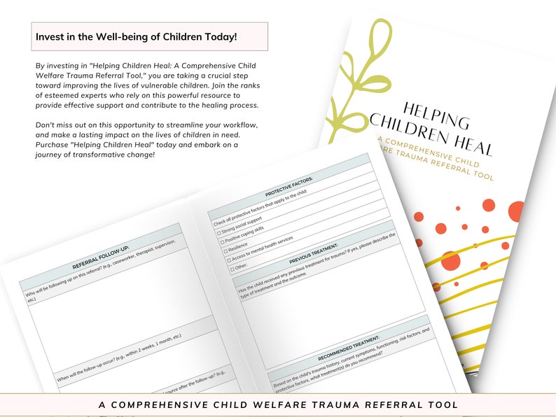 Helping Children Heal: A Comprehensive Child Welfare Trauma - Etsy