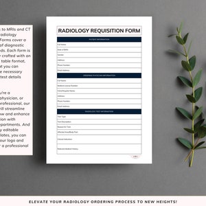 Radiology Requisition Forms 7 Editable Canva Templates and Printable ...