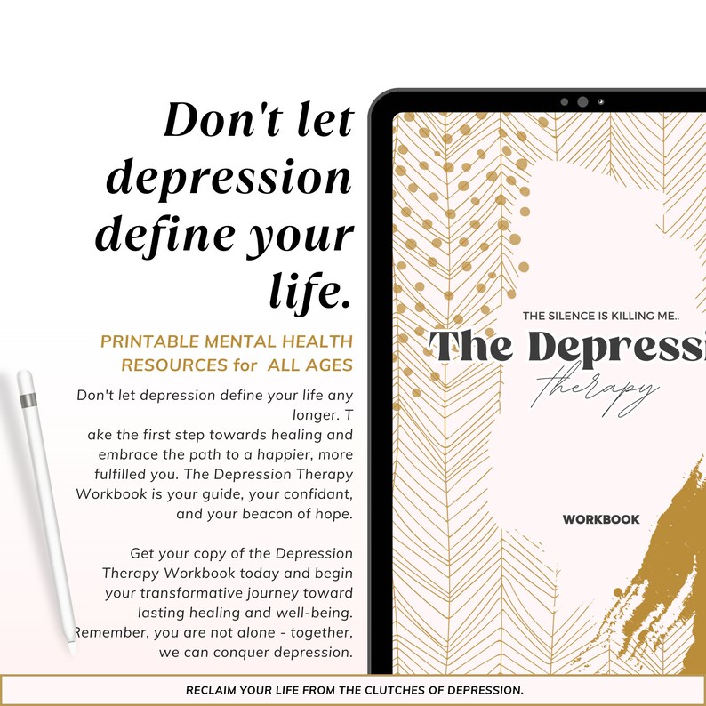 Overcoming Depression Workbook: 72 Therapy Journal for Mental Health ...