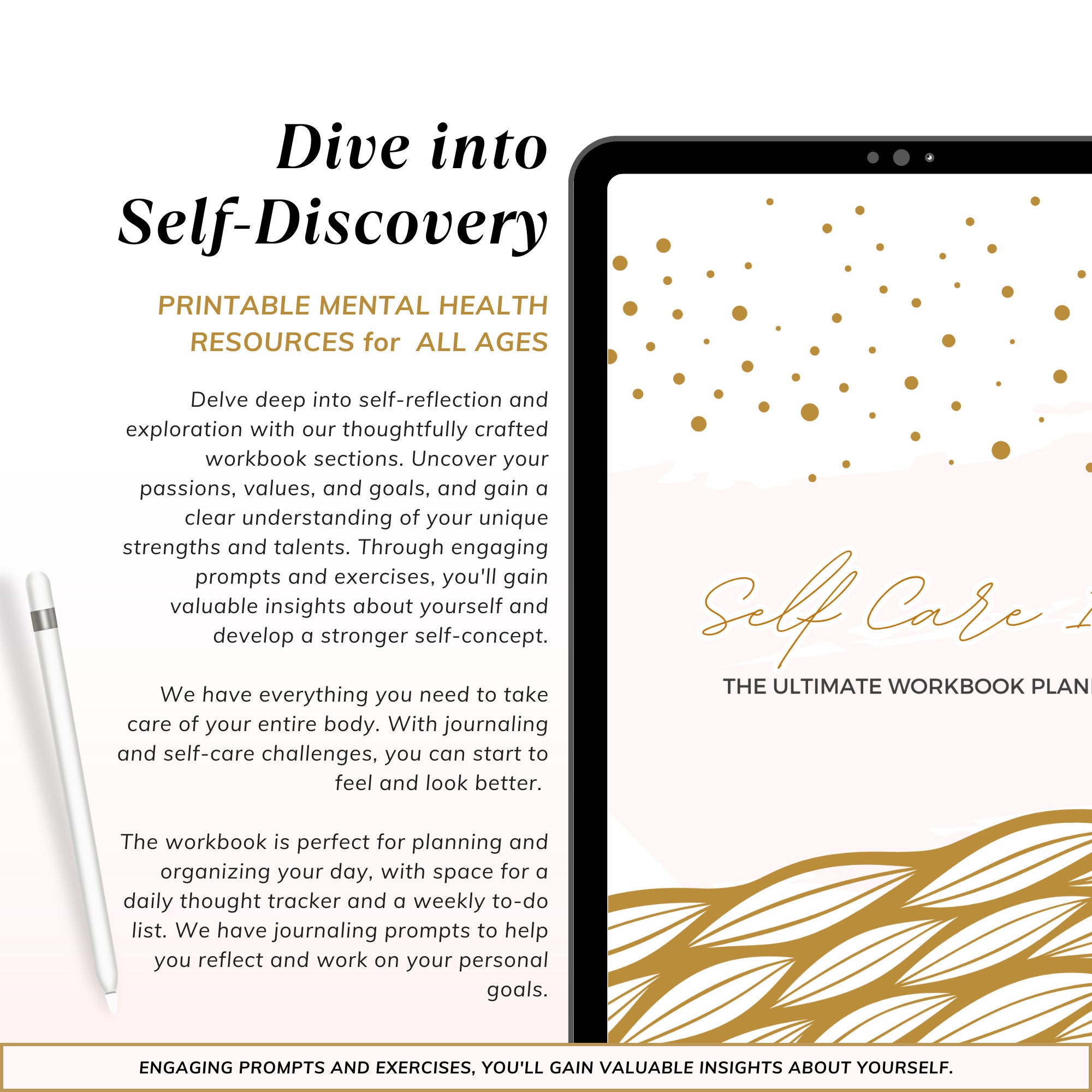 Self-concept Workbook, Self Love & Care Journal, and Daily Mindfulness ...
