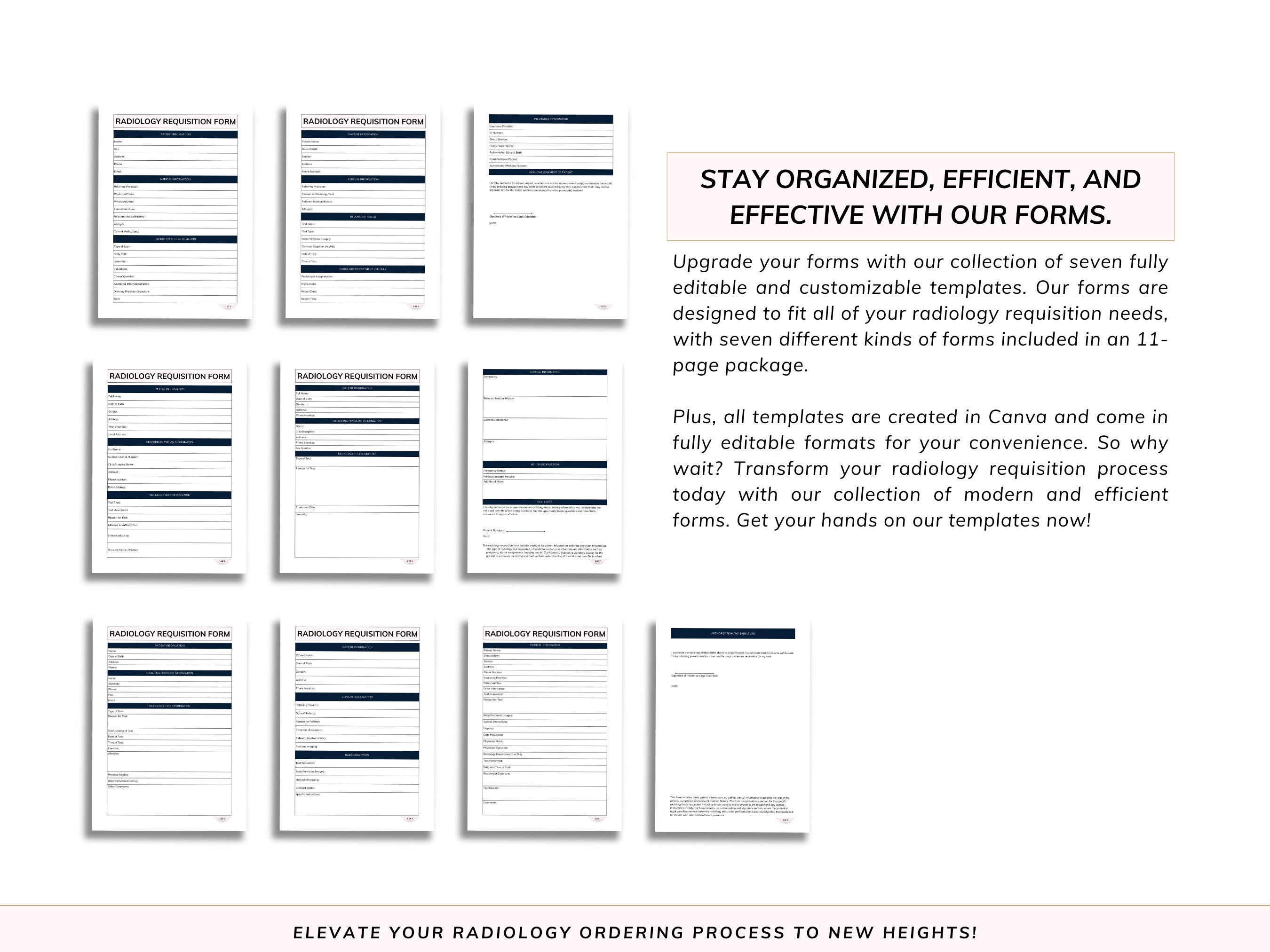 Radiology Requisition Forms 7 Editable Canva Templates and Printable ...
