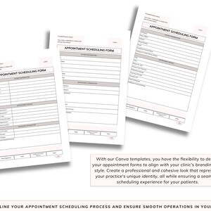 4 Printable Appointment Scheduling Forms, Editable Canva Template - Etsy