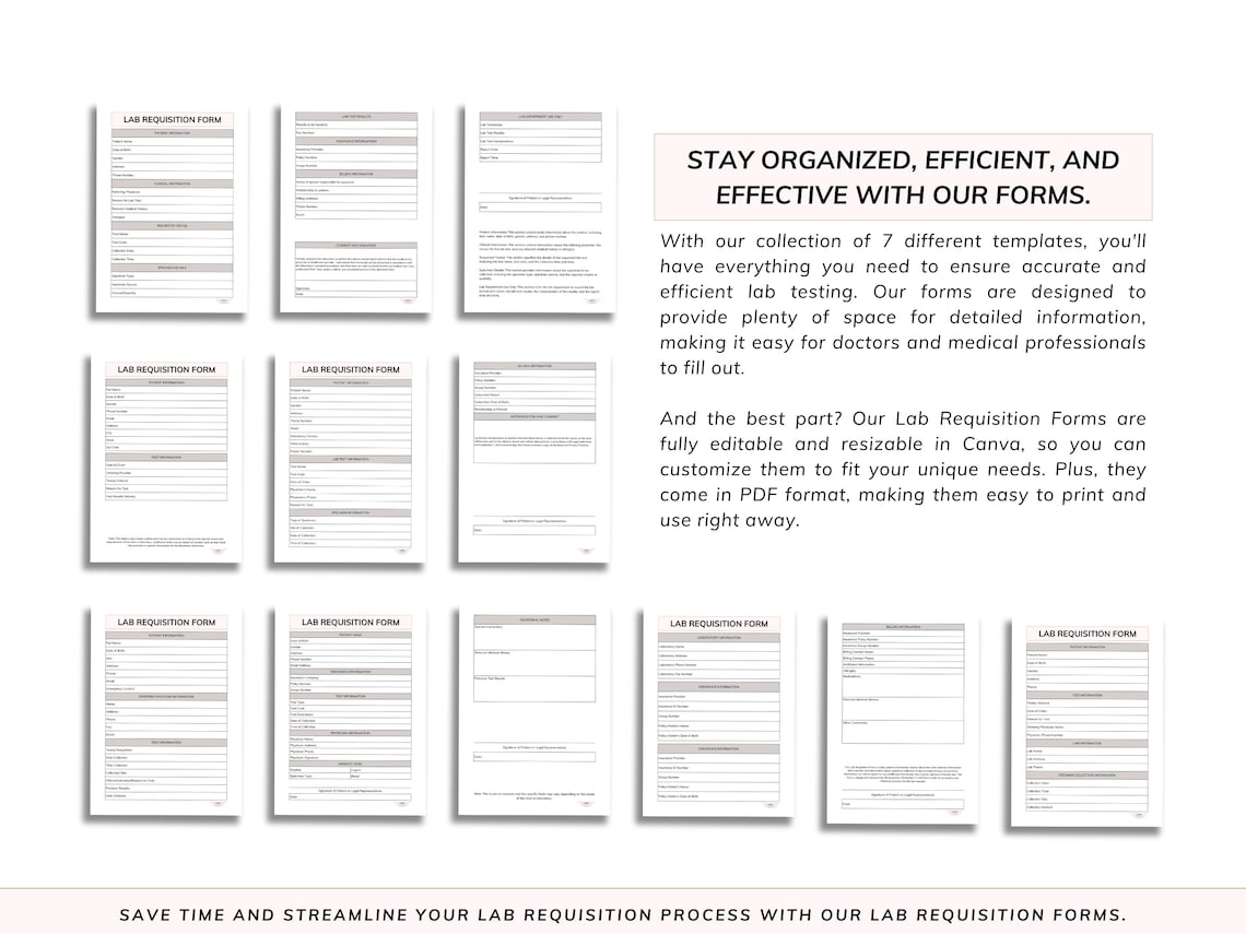 Lab Requisition Forms - 7 Editable Canva Templates and Printable PDF ...