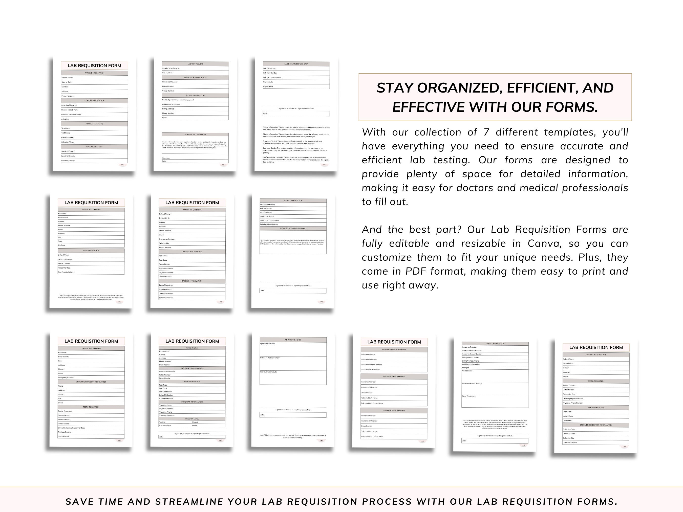 Lab Requisition Forms - 7 Editable Canva Templates and Printable PDF ...