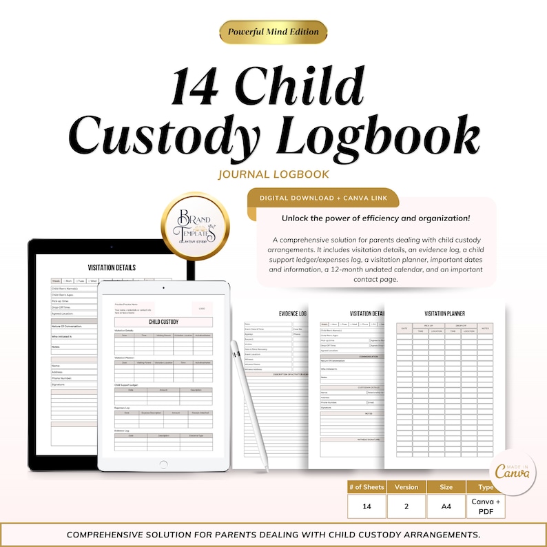 Child Custody Journal: the Essential Log Book for Keeping Accurate ...