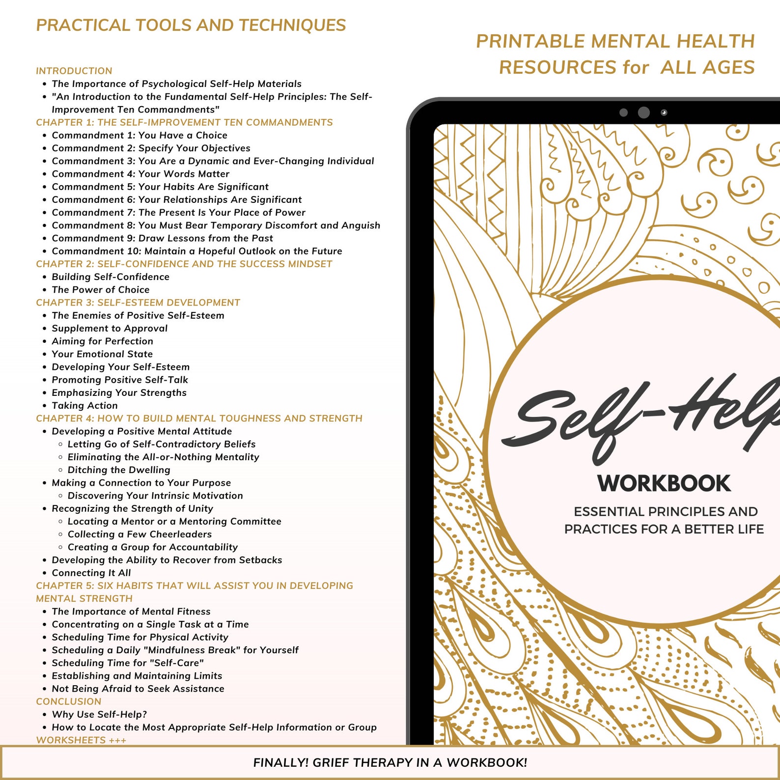 The Self-help Workbook: 80-page Workbook for Personal Growth, Self ...