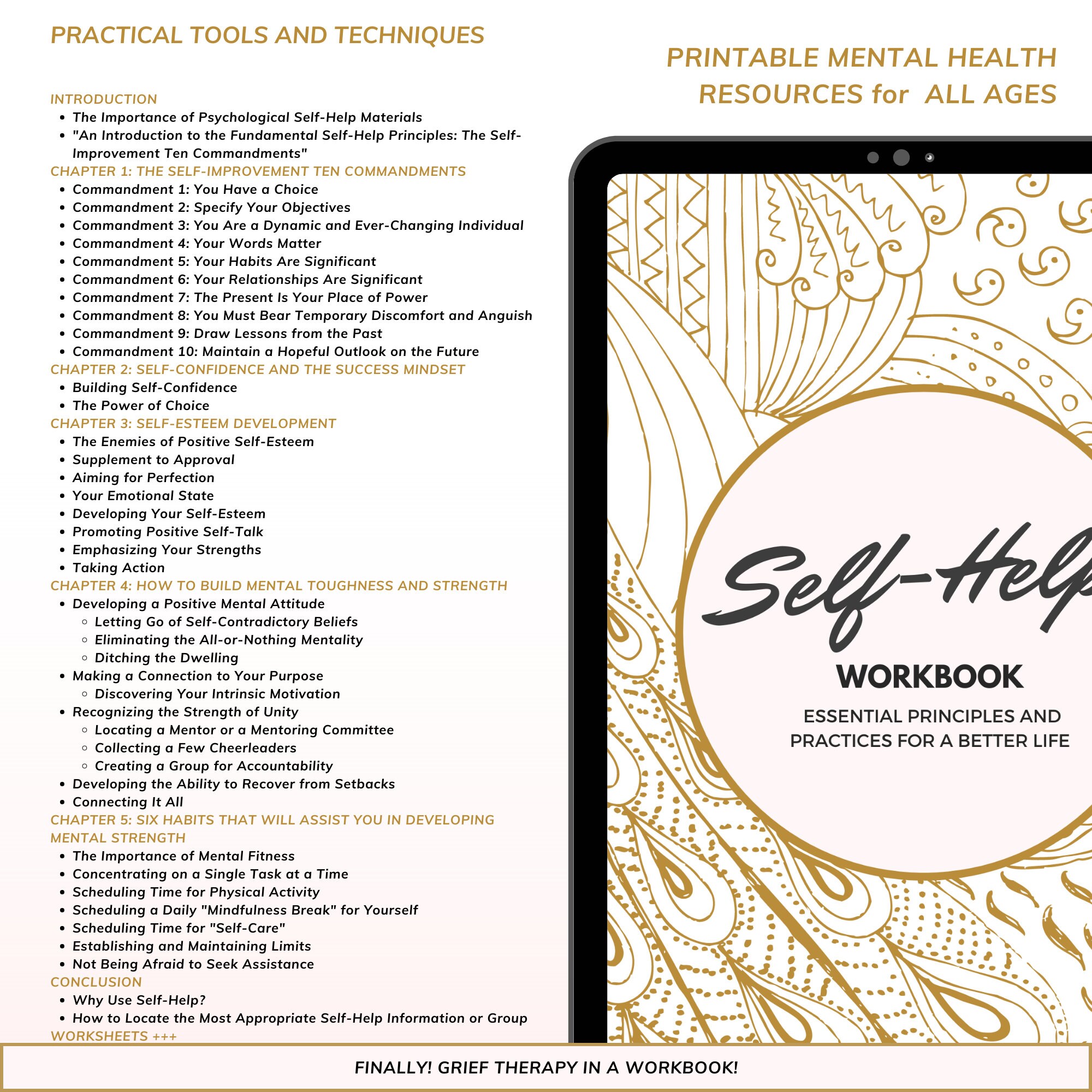 The Self-help Workbook: 80-page Workbook for Personal Growth, Self ...