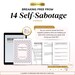 Breaking Free From Self-sabotage Worksheets: 14 Templates and Printable ...