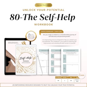 The Self-help Workbook: 80-page Workbook for Personal Growth, Self ...