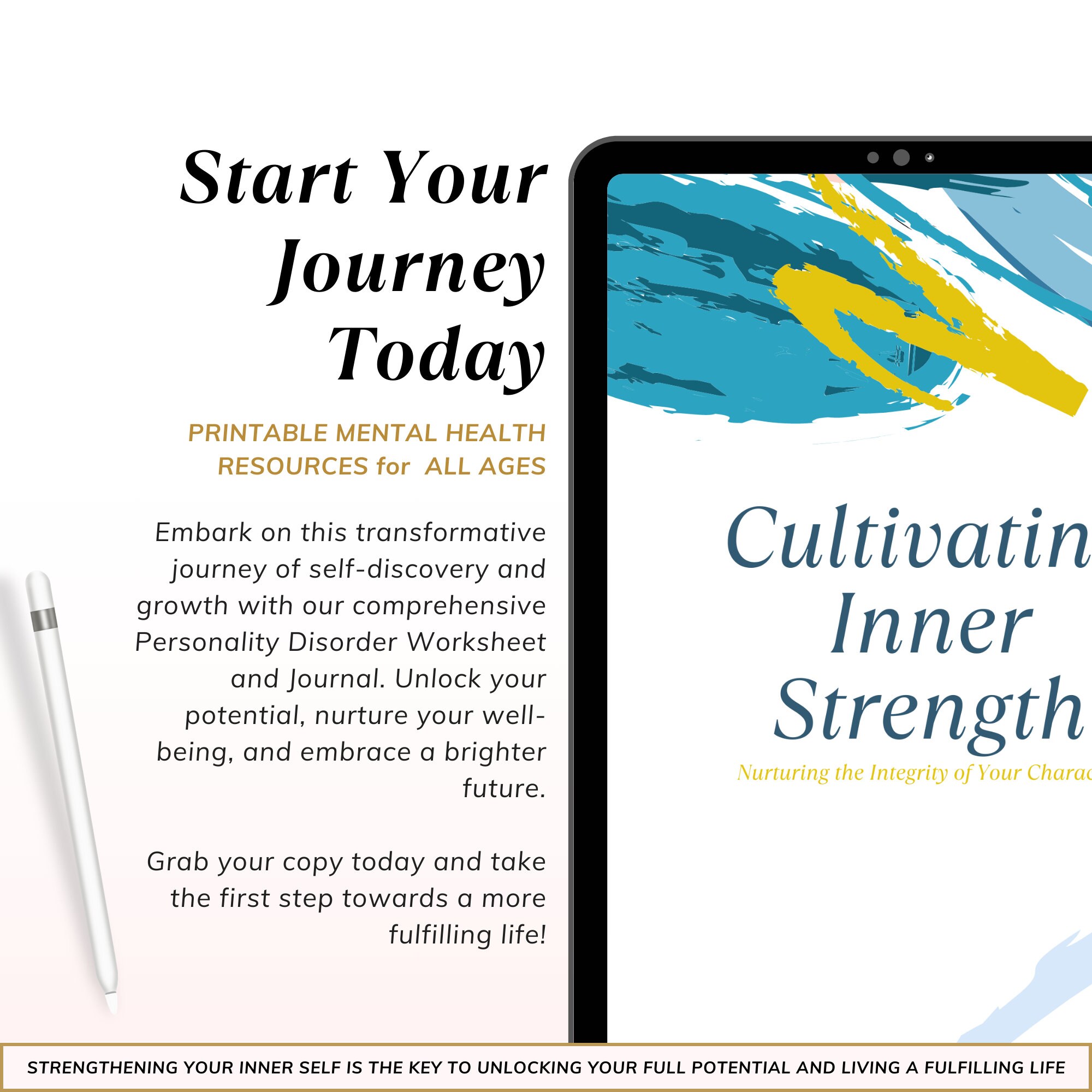 Cultivating Inner Strength Workbook: Empowering Worksheets for Personal ...
