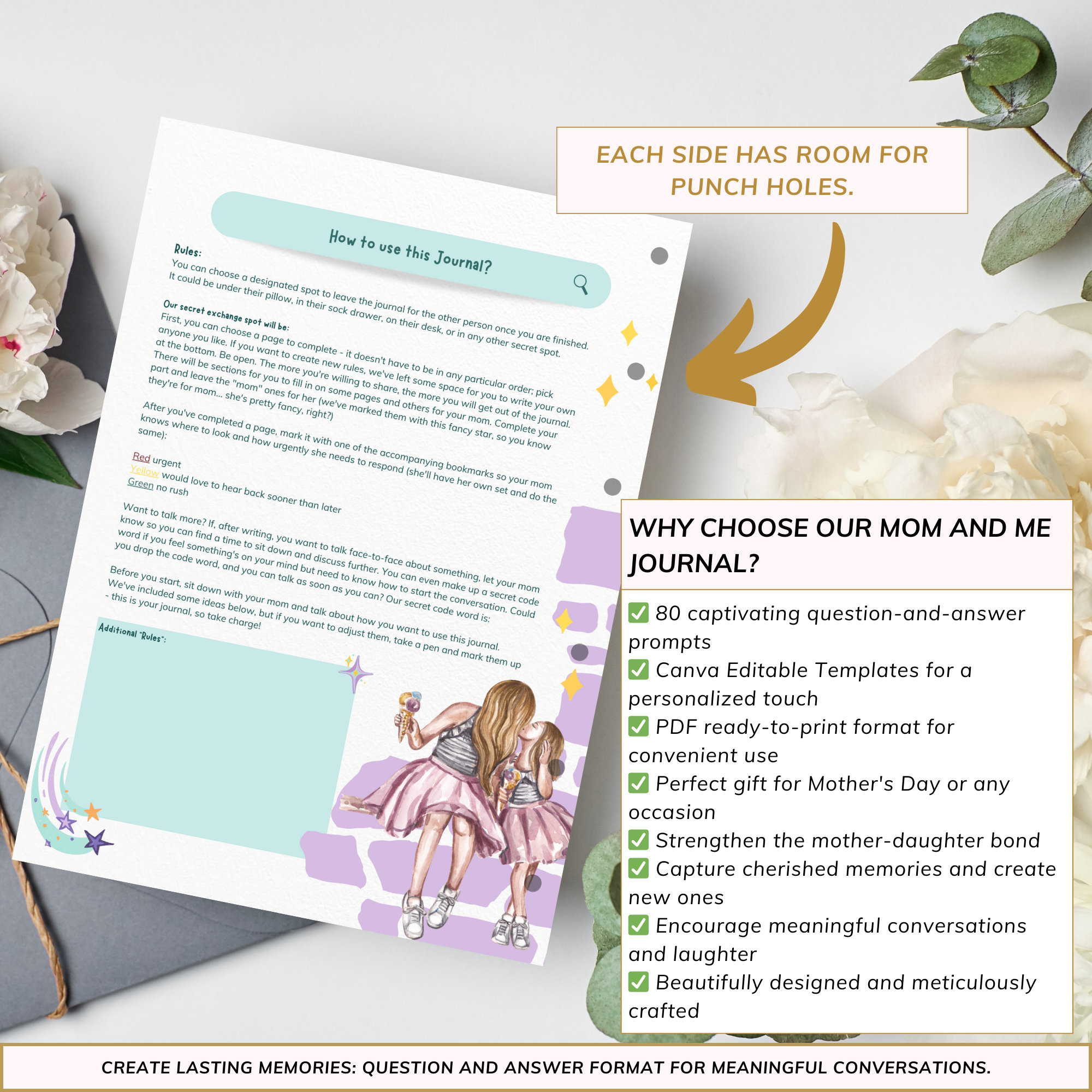 Mom and Me Journal - Mother Daughter Diary, A Heartfelt Gift for ...