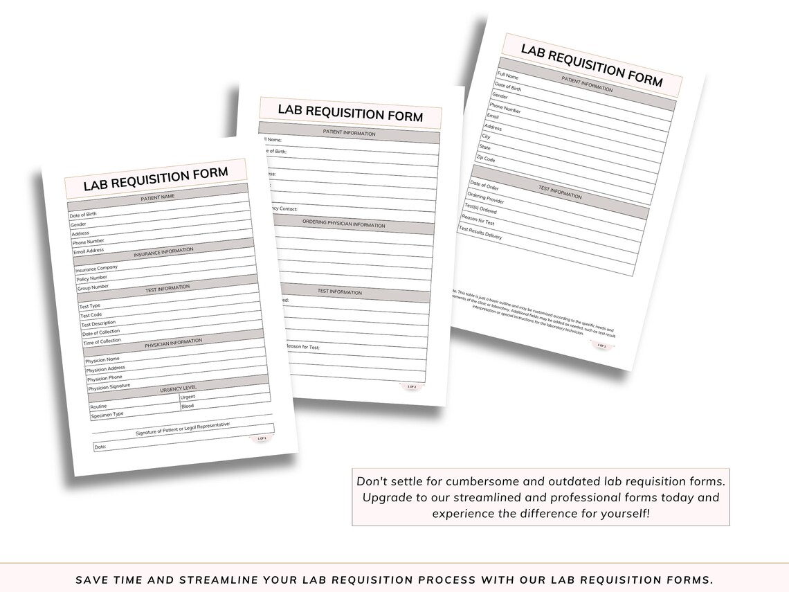 Lab Requisition Forms - 7 Editable Canva Templates and Printable PDF ...