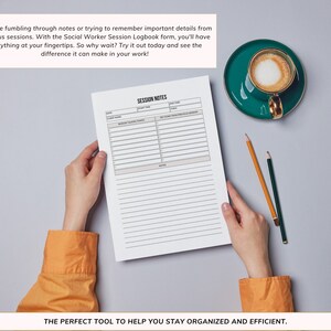 Social Worker Session Notes Notebook - Editable Template and Printable ...