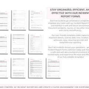 Incident Report Forms - 7 Editable Canva Templates - Etsy Canada